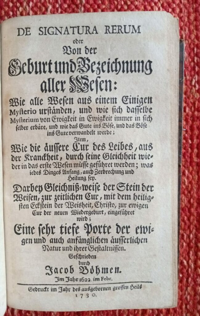 Jacob Boehme: From 'De Signatura Rerum' - Now wilt thou be a Magus ...